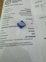 China 5.19 Carat G VS1 2EX CVD Lab Grown Pear Shaped Diamond IGI Certificated for sale