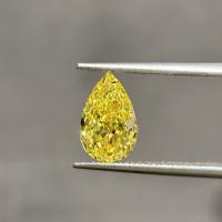 China 1.66ct VVS2 Lab Grown Canary Diamond CVD HPHT Fancy VIVID Yellow for sale