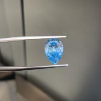 China Blue Lab Grown Pear Shaped Diamond Clarity SI1 Carat 2.41 for sale