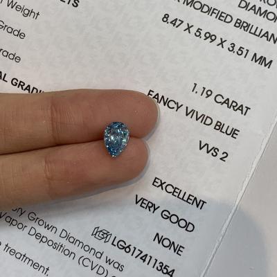 China 1.19 Carat VVS2 2EX N IGI Pear Shaped Lab Grown Diamond for sale