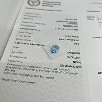 China 3 Carat Lab Grown Diamond Fancy VIVID Blue Pear Cut VS2 for sale