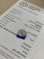 China 10.1ct Lab Growm Diamond Oval Cut CVD F VVS1 2EX N IGI Manufactured Diamonds for sale