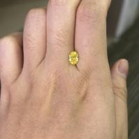 China Fancy Vivid Yellow Lab Grown Diamonds HPHT VS2 1.02 Carat Oval Cut for sale