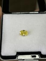 China 1.37 Carat Oval Cut HPHT VS CVD Diamonds Fancy Vivid Yellow for sale