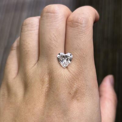 China 3.39ct VS1 F Synthetic Diamonds Lab Diamonds Heart Brillant Cut for sale