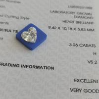 China 3.26ct Heart Shaped Lab Diamond CVD H VS2 2EX N IGI LG539231988 for sale
