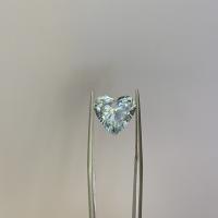 China 4.17 Carat SI2 Clarity Blue Grown Brilliance Diamonds Heart Cut for sale