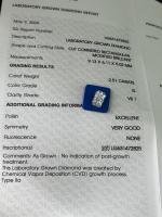 China 2.51ct Radiant Cut Lab Diamond CVD G VS1 2EX N IGI LG631472825 for sale