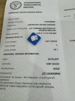 China 3.07ct Lab Grown Diamonds Radiant Cut F VS1 2EX N IGI OEM ODM for sale