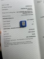 China 4.37ct Radiant Cut Lab Created Diamond CVD F VS1 EX VG N IGI Certificated for sale