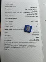 China 3.82 Carat Lab Created Radiant Cut Diamond CVD E Color VS1 Clarity EX VG N for sale