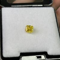 China 1.56ct Synthetic Yellow Diamond HPHT Lab Grown Diamonds Fancy Vivid Yellow SI2 2VG N IGI for sale