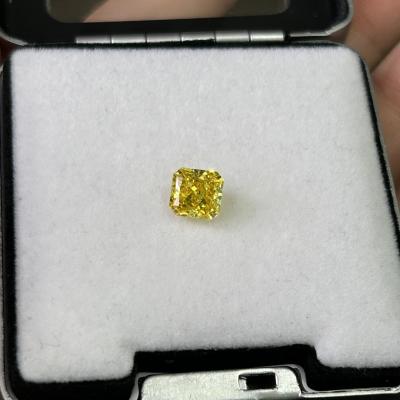 China 1.56ct Synthetic Yellow Diamond HPHT Lab Grown Diamonds Fancy Vivid Yellow SI2 2VG N IGI for sale