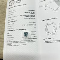 China VS1 6.47ct Lab Made Blue Diamonds Radiant Shape HPHT Lab Diamonds Fancy Intense Blue for sale