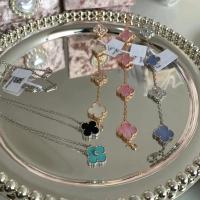 China 18k Solid Gold Bracelet Natural Diamond Replica Jewelry VAN Four Leaf Clover for sale