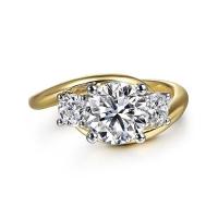 China 18K 14K 10K Real Gold Customized China Factory 1 Carat 2 Carat DEF VVS VS Lab Grown Diamond Engagement Ring for sale