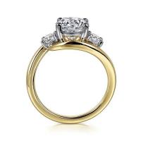 China 18K 14K 10K Real Gold Customized China Factory 1 Carat 2 Carat DEF VVS VS Lab Grown Diamond Engagement Ring for sale