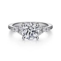 China Engagement Ring 14k 18k Gold Vintage Promise Ring 1-2 CT Unique Lab Grown Diamond Ring for sale