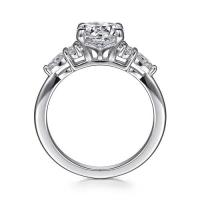China Engagement Ring 14k 18k Gold Vintage Promise Ring 1-2 CT Unique Lab Grown Diamond Ring for sale