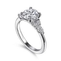 China Engagement Ring 14k 18k Gold Vintage Promise Ring 1-2 CT Unique Lab Grown Diamond Ring for sale