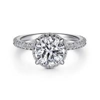 China 18k White Rose Gold Wedding Ring Diamond Solitair Engagement Ring Fine Jewelry Real HPHT Lab Made Diamond Engagement Rin for sale