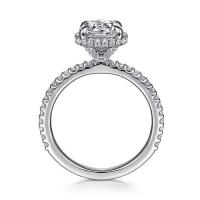 China 18k White Rose Gold Wedding Ring Diamond Solitair Engagement Ring Fine Jewelry Real HPHT Lab Made Diamond Engagement Rin for sale