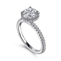 China 18k White Rose Gold Wedding Ring Diamond Solitair Engagement Ring Fine Jewelry Real HPHT Lab Made Diamond Engagement Rin for sale