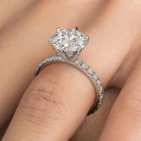 China 18K 14K 10K Solid Gold customized jewelry 2 carat def vvs cvd hpht Lab Grown Diamond halo Rings For Sale for sale