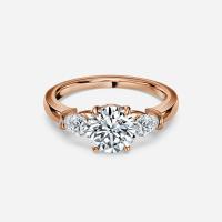 China 18K 14K 10K 9K Platinum Lab Created 3 Stone Diamond Ring IGI Certificated for sale