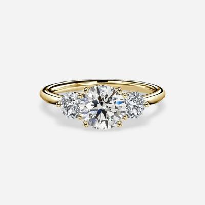 China 3 Stone Lab Grown Diamond Ring 1 To 3ct 18K 14K 10K 9K PT for sale