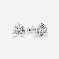 China Lab Grown Diamond Stud Earrings 2 Carat 18K 14K 10K 9K Platinum for sale