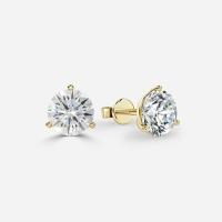 China Lab Grown Diamond Stud Earrings 2 Carat 18K 14K 10K 9K Platinum for sale