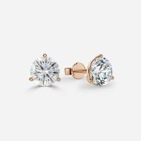 China Lab Grown Diamond Stud Earrings 2 Carat 18K 14K 10K 9K Platinum for sale