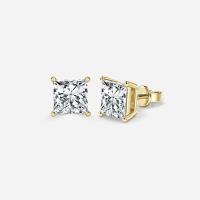 China Lab Grown Diamond Stud Earrings 2 Carat 18K 14K 10K 9K Platinum for sale