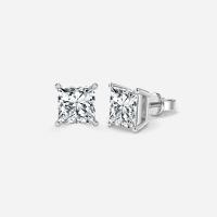 China Lab Grown Diamond Stud Earrings 2 Carat 18K 14K 10K 9K Platinum for sale