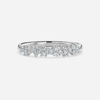 China 0.21 Carats Prong Seeting Lab Created Diamond Platinum Ring for sale