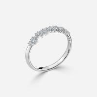 China 0.21 Carats Prong Seeting Lab Created Diamond Platinum Ring for sale