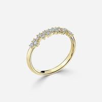 China 0.21 Carats Prong Seeting Lab Created Diamond Platinum Ring for sale
