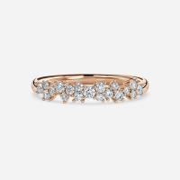 China 0.21 Carats Prong Seeting Lab Created Diamond Platinum Ring for sale