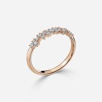 China 0.21 Carats Prong Seeting Lab Created Diamond Platinum Ring for sale