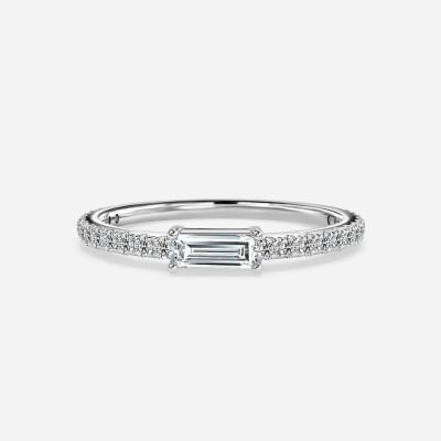 China 18K 14K 10K Solid Gold Customized Classics Jewelry VVS Clarity HPHT Cut Lab Grown Diamond Ring for sale