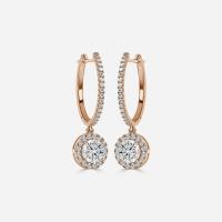 China 1.4 Carats Lab Created Diamond Hoop Earrings VVS Clarity HPHT Pear Cut for sale