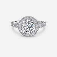 China IGI Lab Grown Halo Diamond Ring VVS Clarity HPHT Pear Cut for sale