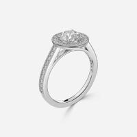 China IGI Lab Grown Halo Diamond Ring VVS Clarity HPHT Pear Cut for sale