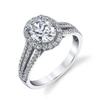 China OEM Oval Cut Halo Lab Grown Diamond Engagement Ring VVS Clarity for sale