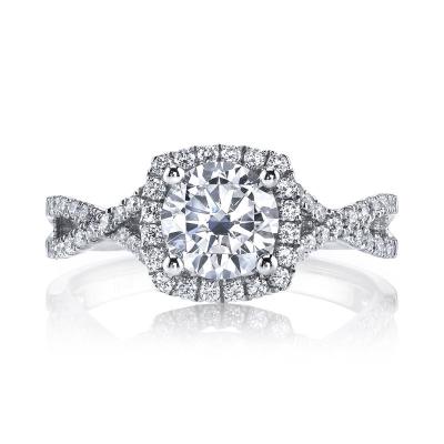China Customized Synthetic Diamond Wedding Rings Twist 18K 14K 10K Solid Gold for sale