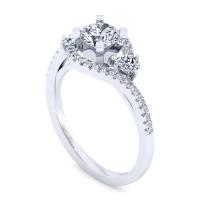 China Round Gemstone Shape Lab Created Diamond Rings OEM ODM for sale