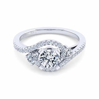 China Round Gemstone Shape Lab Created Diamond Rings OEM ODM for sale