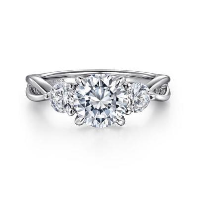 China Round Gemstone Shape Lab Diamond Engagement Rings IGI Certificated for sale