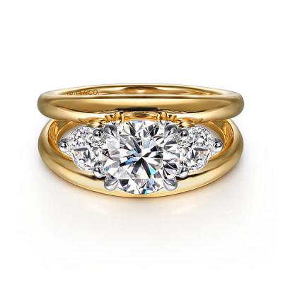China 3 Stone CVD Round Cut Lab Created Diamond Platinum Ring OEM ODM for sale